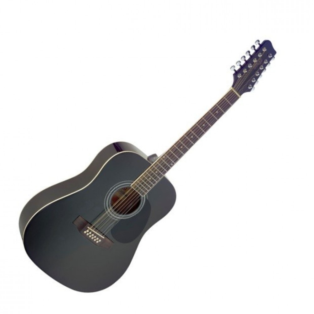 Chitara acustica Stagg SA40D / 12-BK cu 12 corzi